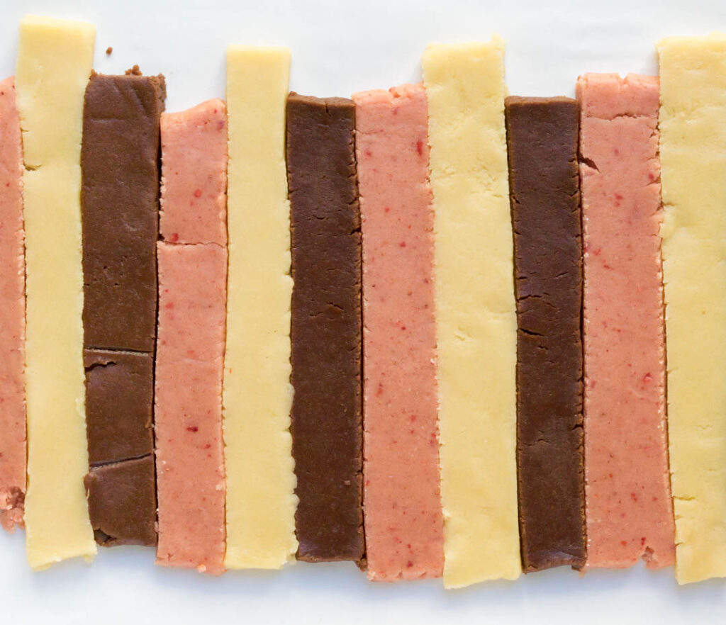 Creating Neapolitan Sugar Cookies