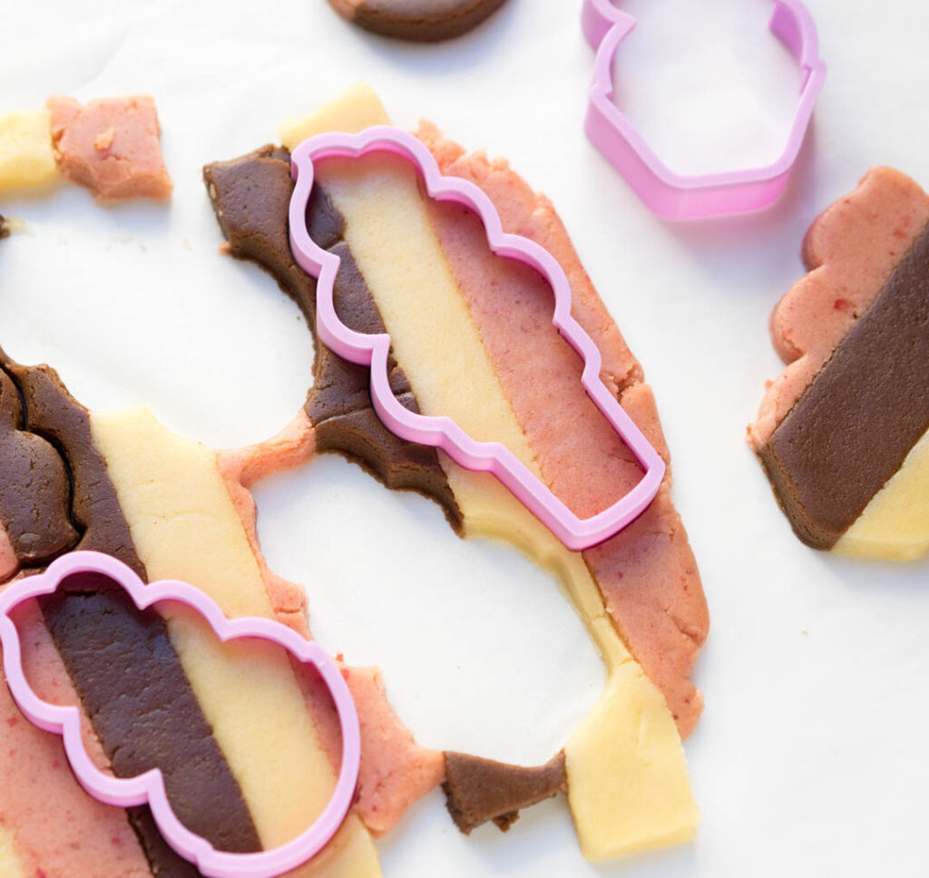 Creating Neapolitan Sugar Cookies