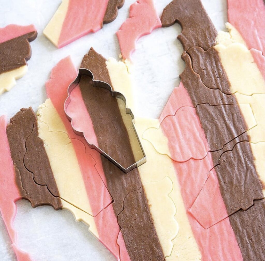 Creating Neapolitan Sugar Cookies